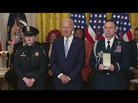 UGA alumn Caroline Edwards honored with presidential medal - YouTube