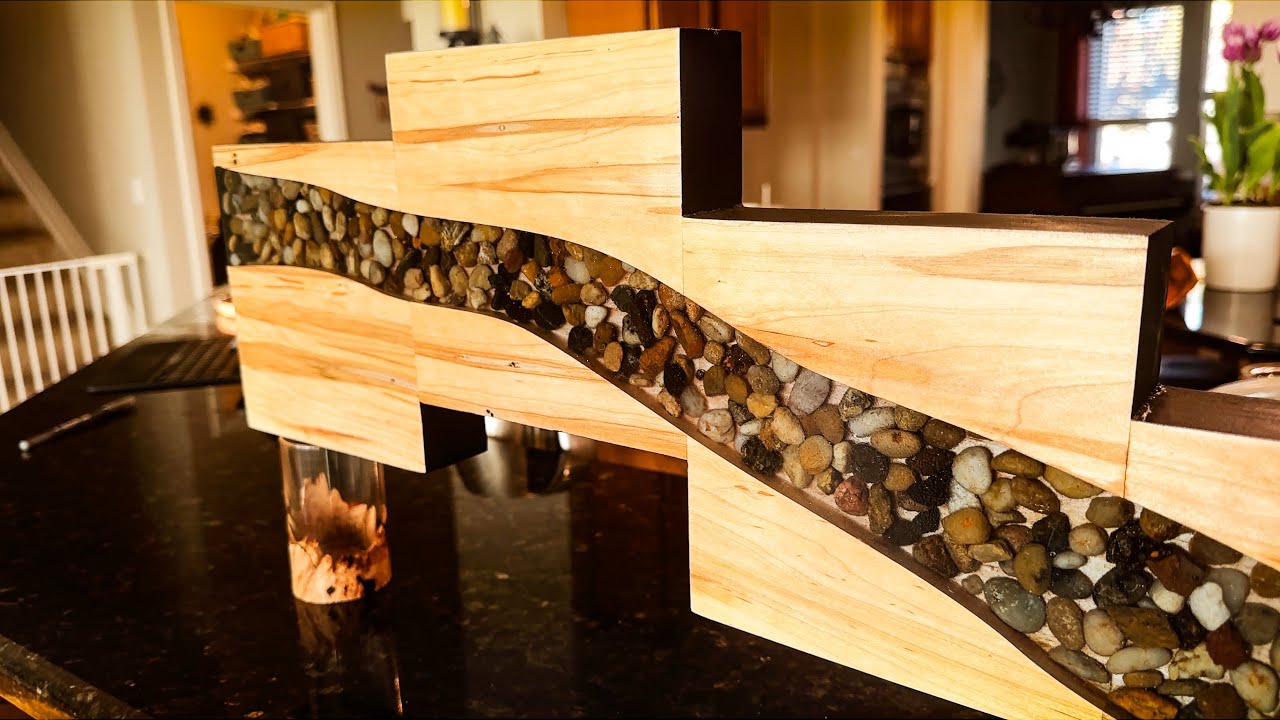 Quadtych Art Piece - Real Stone River - YouTube