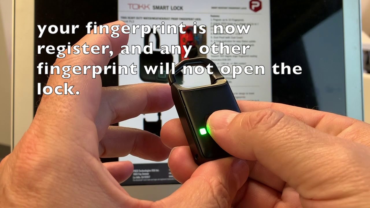 How to operate your TOKK™ Fingerprint Lock - YouTube