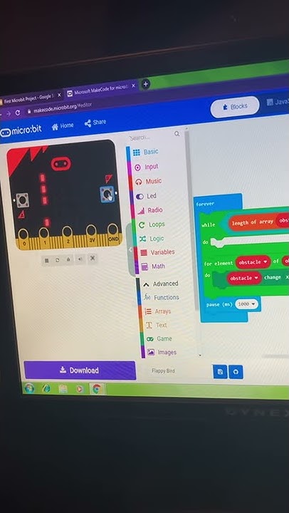 Flappy Bird on Makecode Editor - YouTube