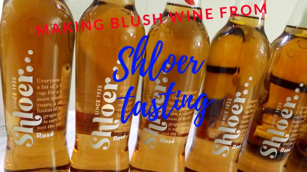 making a blush wine from shloer, tasting - YouTube