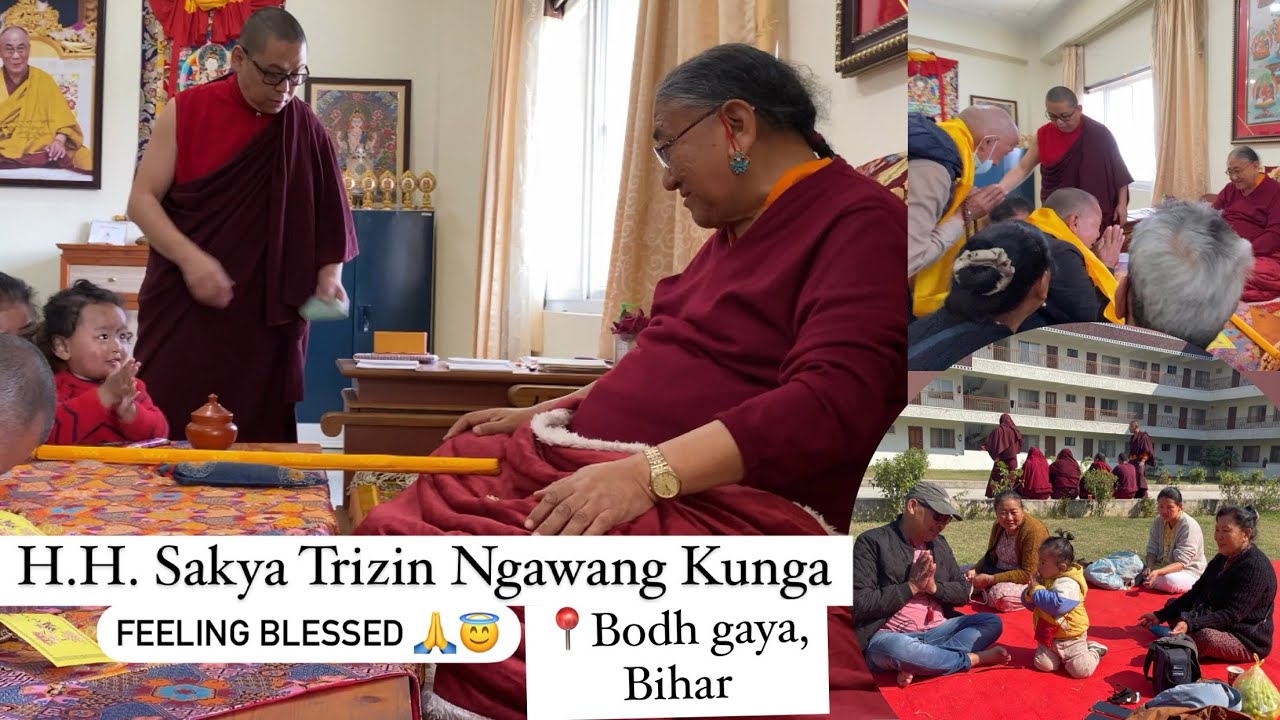 Feeling blessed H.H Sakya Trizin Ngawang Kunga #family #buddhist - YouTube