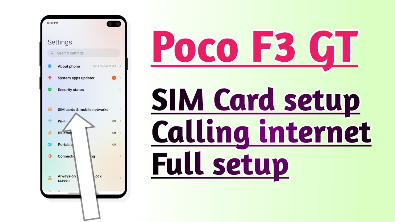 Poco F3 GT SIM Card setup Calling internet Full setup - YouTube