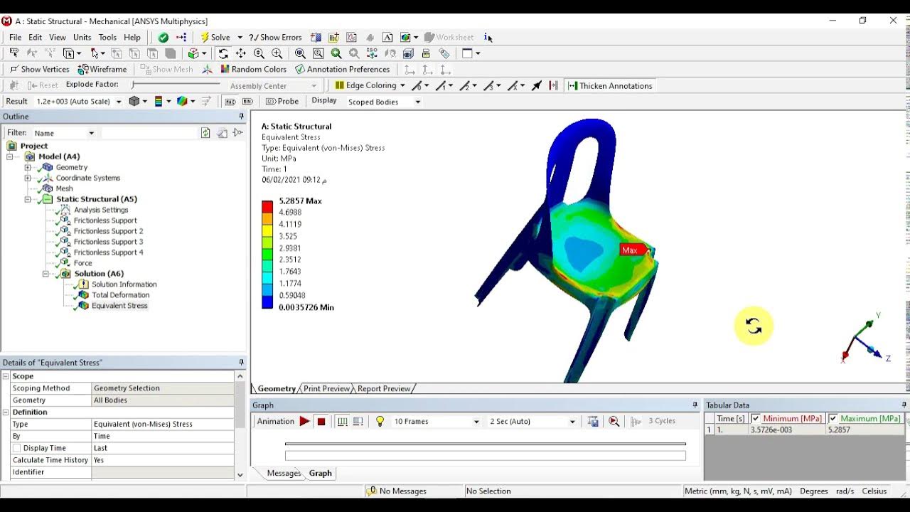 ANSYS Mechanical Tutorial –Chair- stress and deformation - YouTube