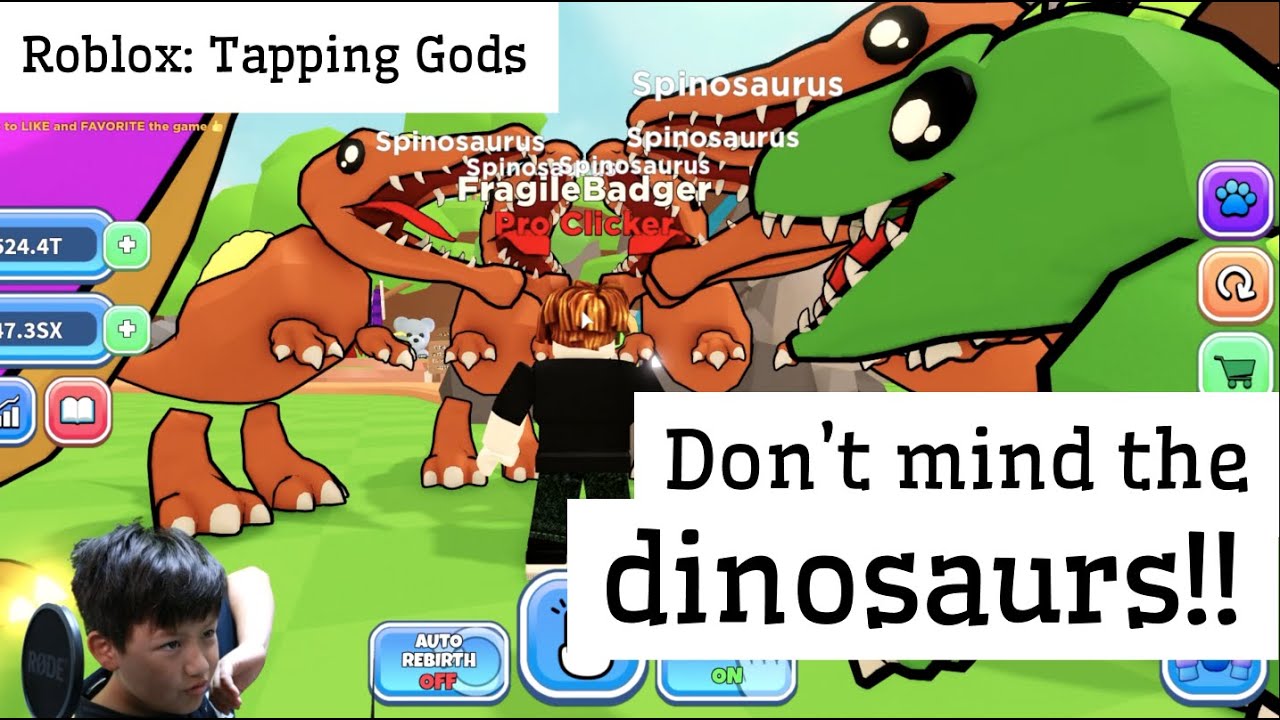 Roblox Tapping Gods – Don't mind the dinosaurs! - YouTube