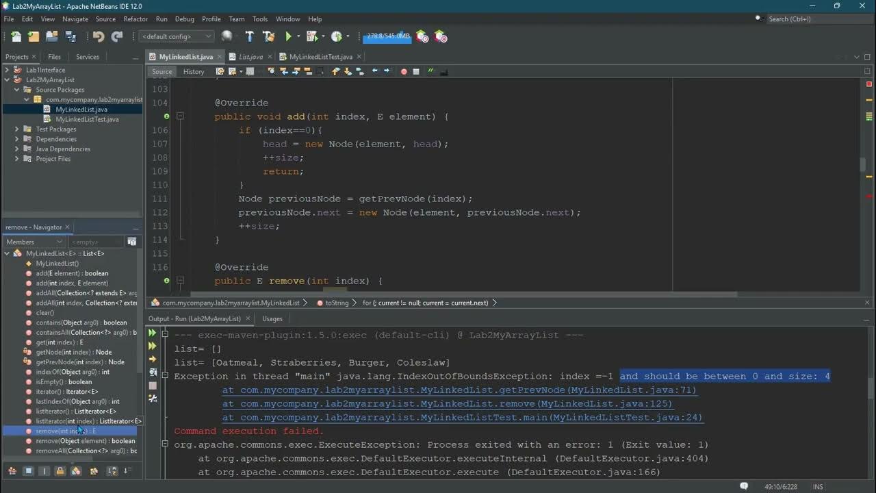 CS162 LinkedList Remove An Element - YouTube