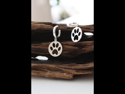 Pati Sallantılı Halka Gümüş Küpe