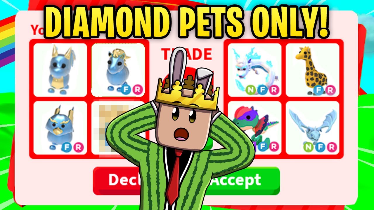 I traded EVERY single DIAMOND PET in the GAME!! (ADOPT ME RICH TRADES ...