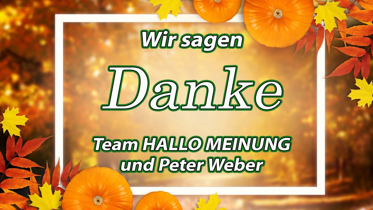 Wir sagen Danke! Team HALLO MEINUNG und Peter Weber - YouTube