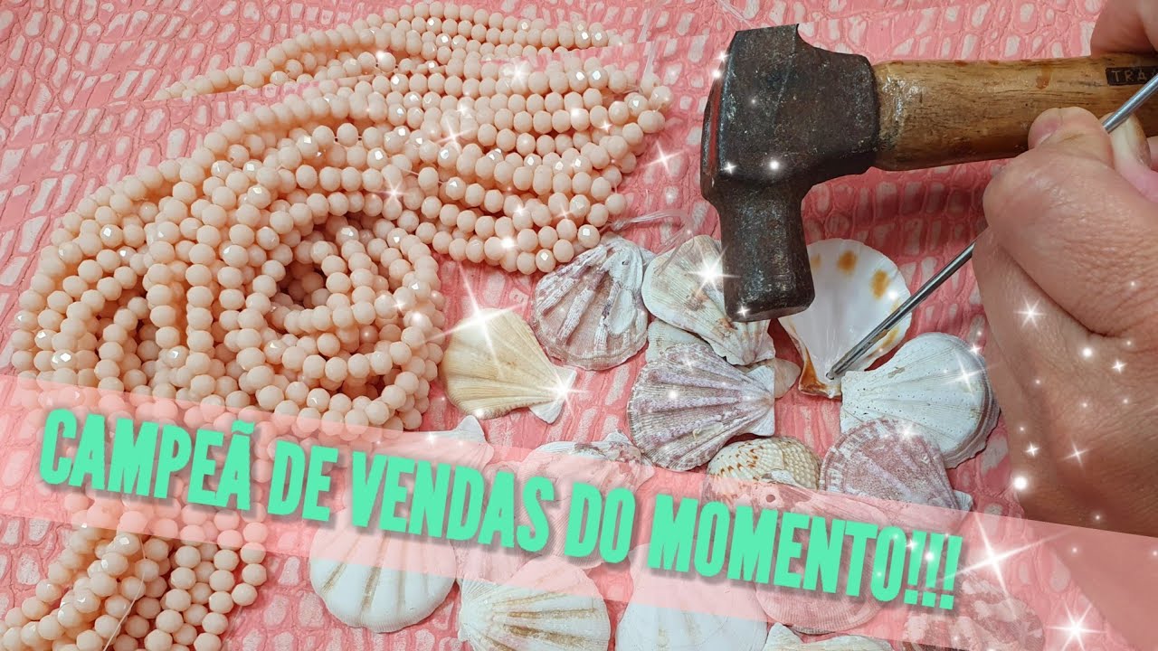 DIY CRISTAL + conchas VEJA o resultado 😀 - YouTube