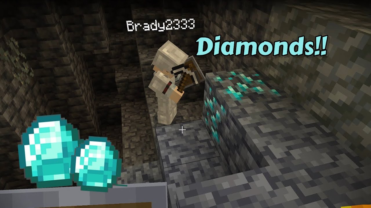 Exploring a cave full of diamonds.. Minecraft - YouTube