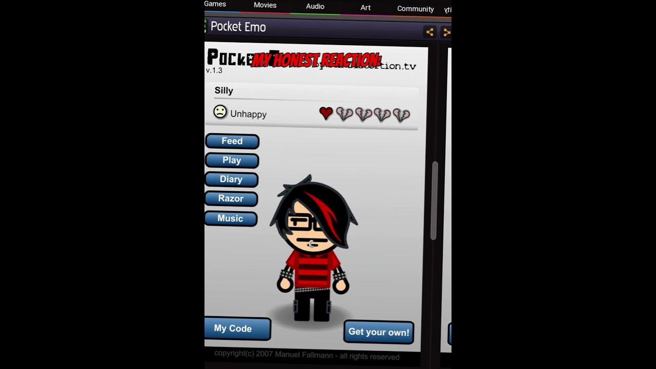 Pocket Emo Silly Emo Iz Digital Lolz Shortsyoutube Shortsvideo Scene Shorts Youtube