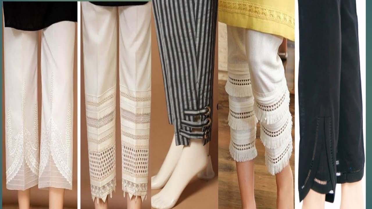 ladies Trouser Beautiful Designs For Eid Poncha Design 💚 Stylish ...