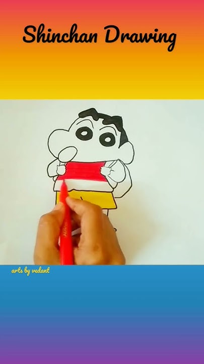 Shinchan Drawing Step By Step ll how to draw chinchan cartoon character ...