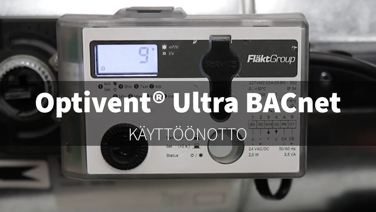 Optivent® Ultra BACnet käyttöönotto - YouTube
