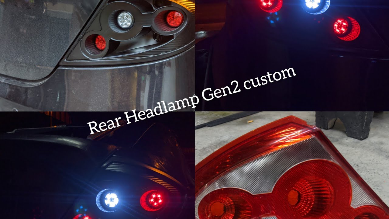 Rear headlamp Gen2 / Persona First Model Custom Led / smoke - YouTube