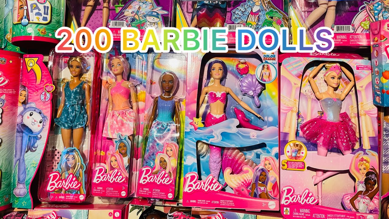 HUGE UNBOXING 200 BARBIE DOLLS SATISFYING VIDEO 💕 #unboxing #barbie # ...