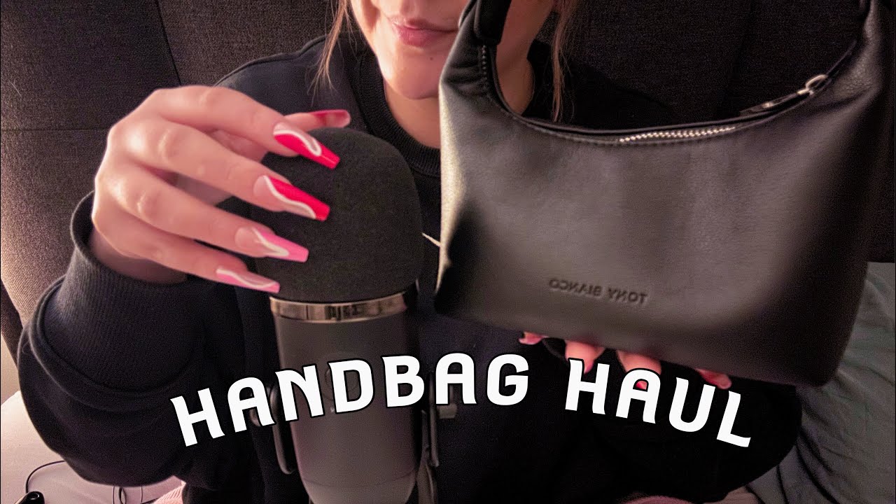 ASMR NEW Bag Tapping ~ Close Whispers, Tapping, Long Nails - YouTube
