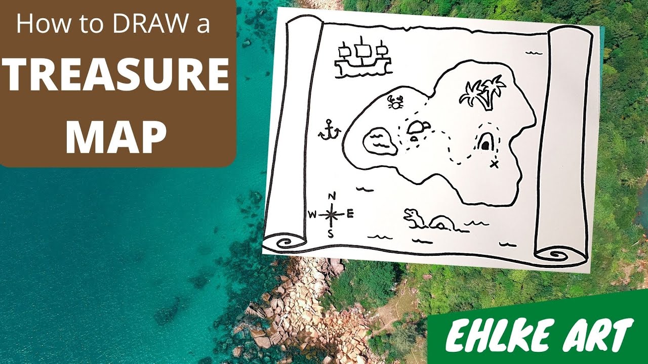 How to DRAW a TREASURE MAP - YouTube