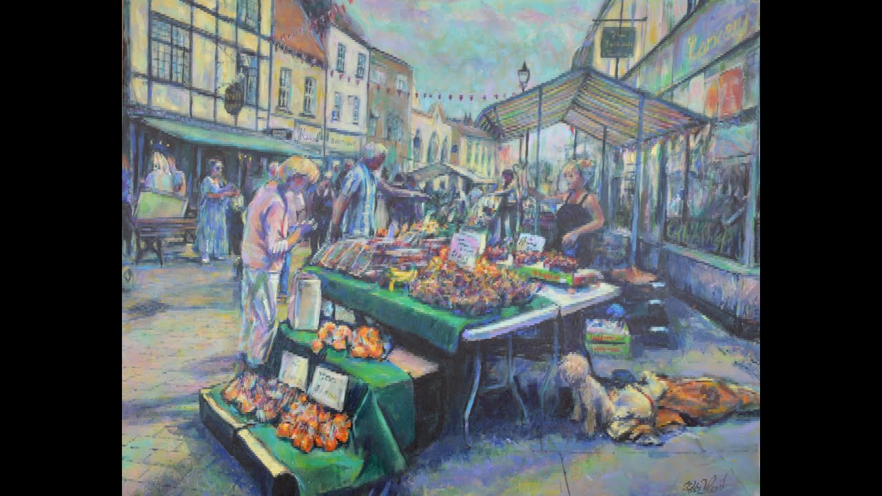 Brigg market - A large studio acrylic. - YouTube