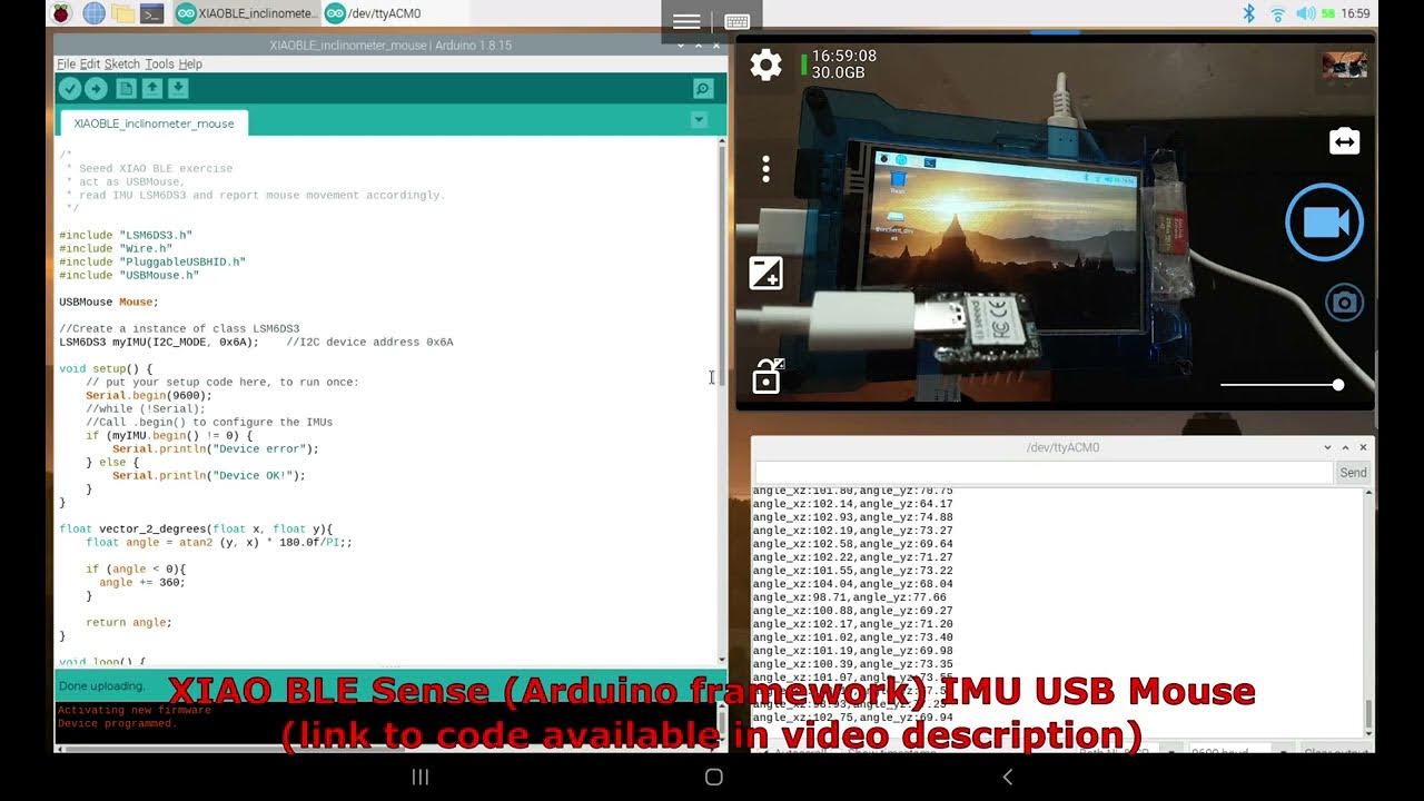 XIAO BLE Sense (Arduino framework) IMU USB Mouse - YouTube