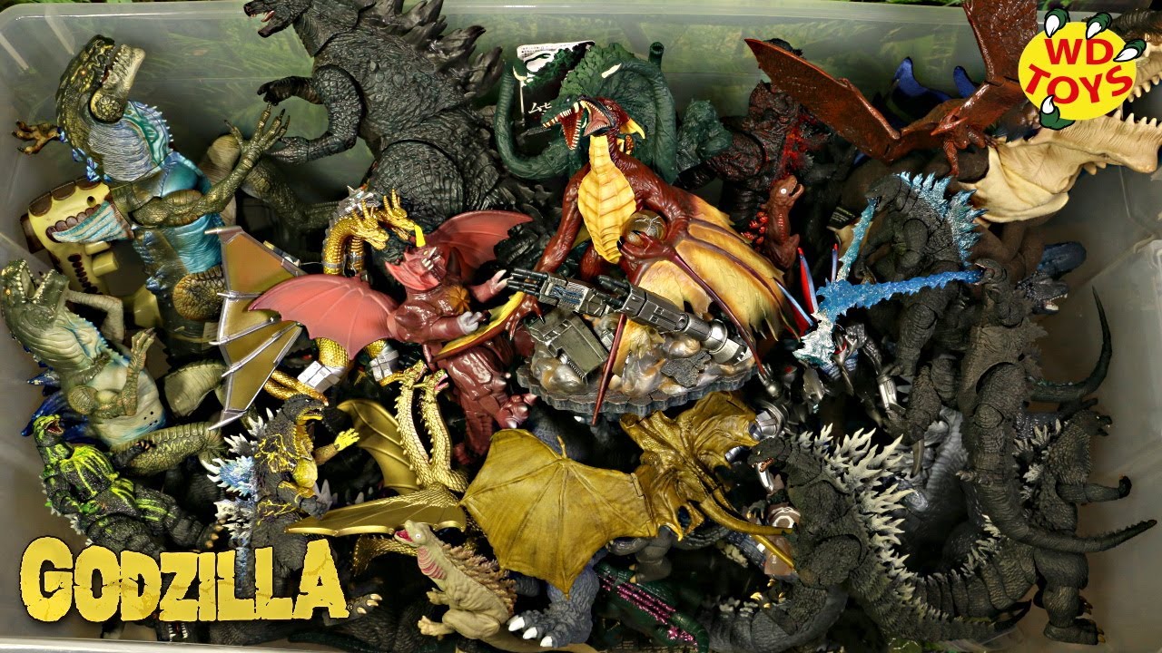Giant Box Of 110 Godzilla Surprise Toys 50 Gallon Action Figures ...