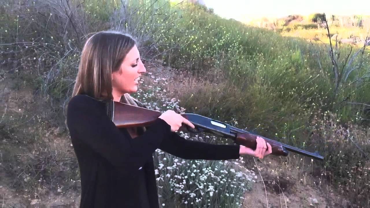 Girl shooting shotgun hilarious - YouTube
