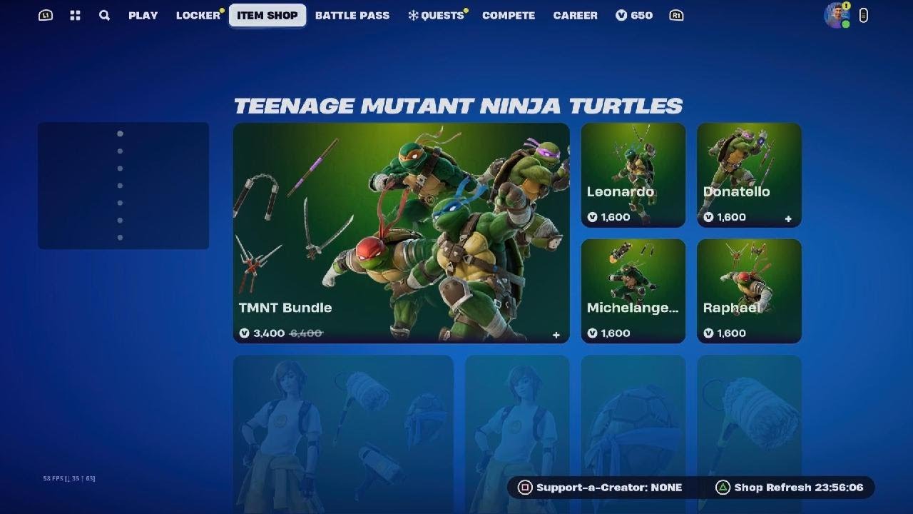 Fortnite new ninja turtle bundle - YouTube