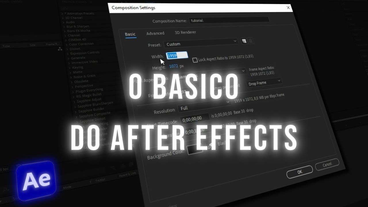 O Básico do after effects - YouTube