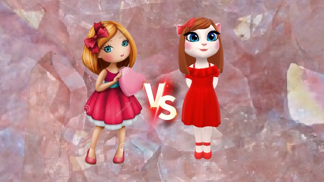 Cute girl Holding Heart Vs Angela 2 makeover By My Talking Angela 2 ...
