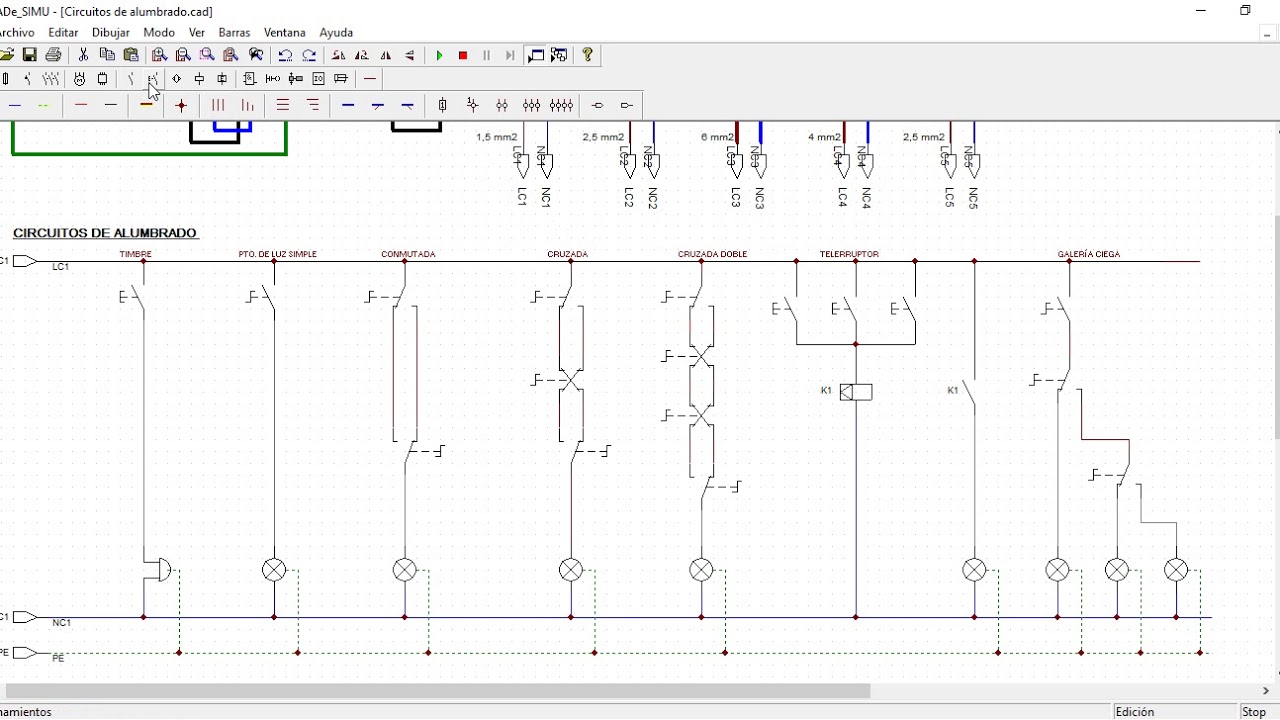 💡 CIRCUITOS de ALUMBRADO básicos en VIVIENDA* 🏠 | CADe_SIMU - YouTube