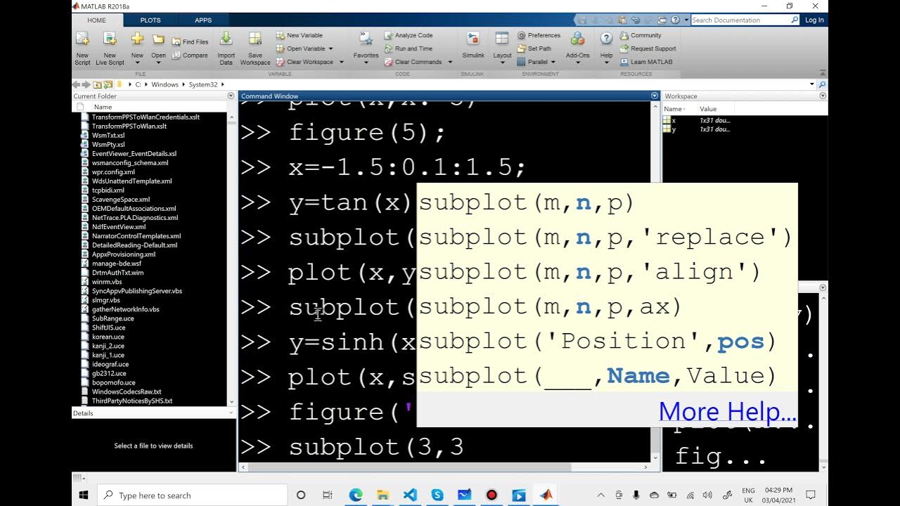 subplot in matlab .gtext and text .ploting in matlab lect no 3 - YouTube