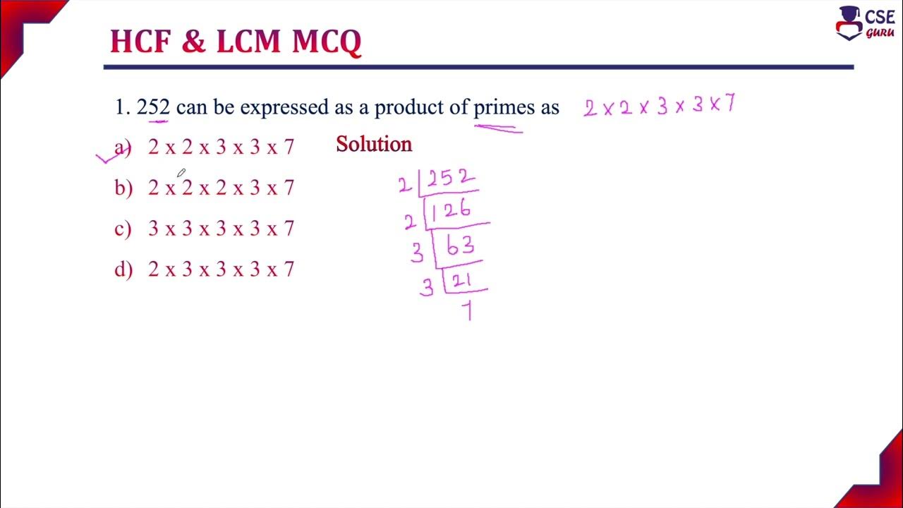 Quantitative Aptitude by rs Agarwal #hcf and #lcm #mcq Q1 - YouTube