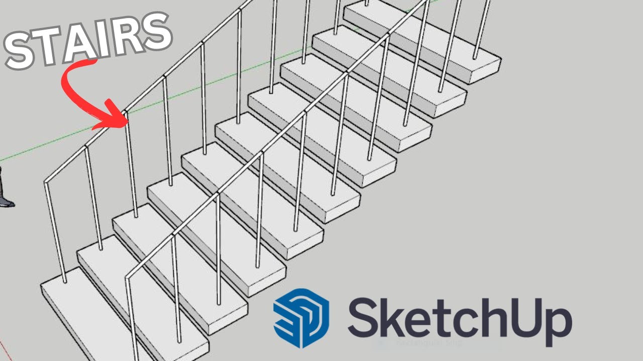 How to create Stairs FAST in Sketchup - YouTube