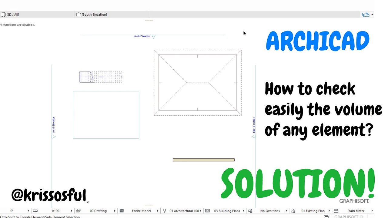 ArchiCad: How to check easily the volume of any element?#archicad # ...