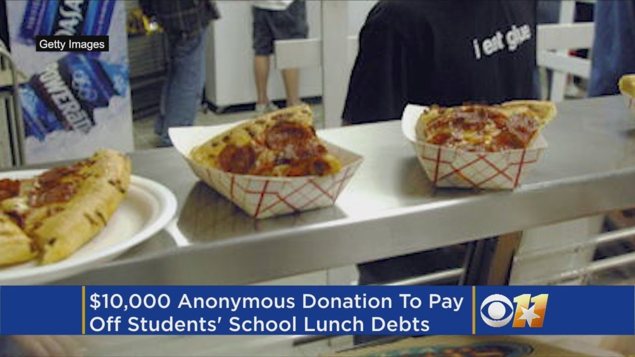 Donor Gives School District $10,000 To Pay Off Student Lunch Debt - YouTube