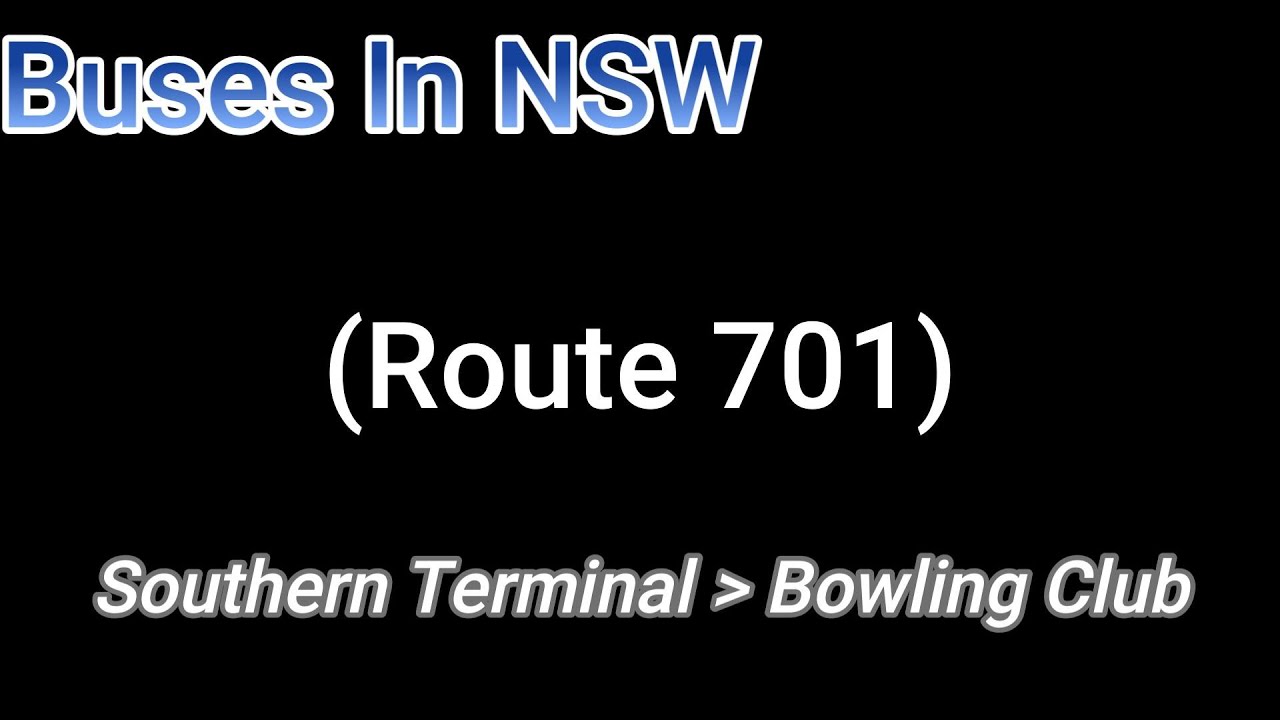 Buses In NSW Route 701 - YouTube