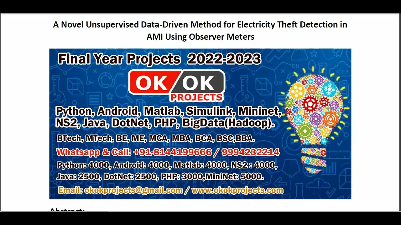 A Novel Unsupervised Data Driven Method for Electricity Theft Detection ...
