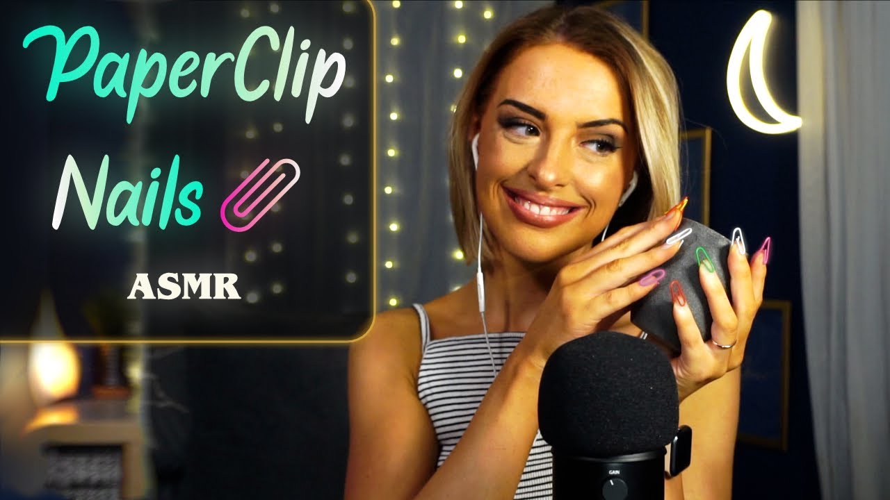 [ASMR] Tapping With Paper Clip Nails 📎 - YouTube
