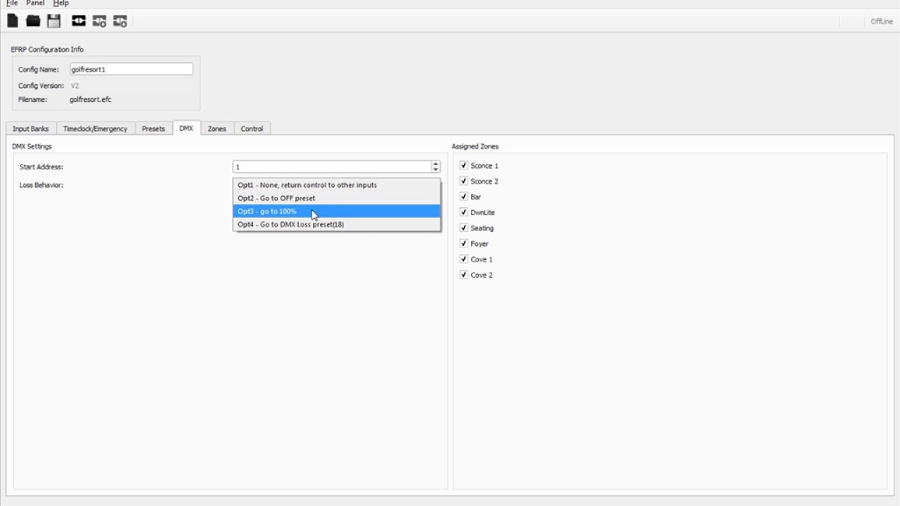 Configure DMX Input. - YouTube