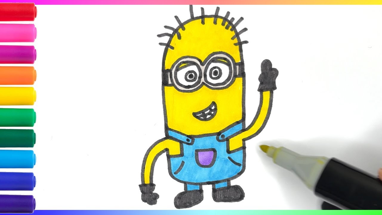 How to Draw Cute Minion Cartoon - YouTube