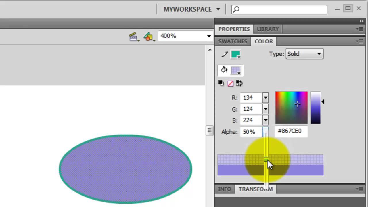 Flash CS4 - 3.2. Η παλέτα Color - YouTube