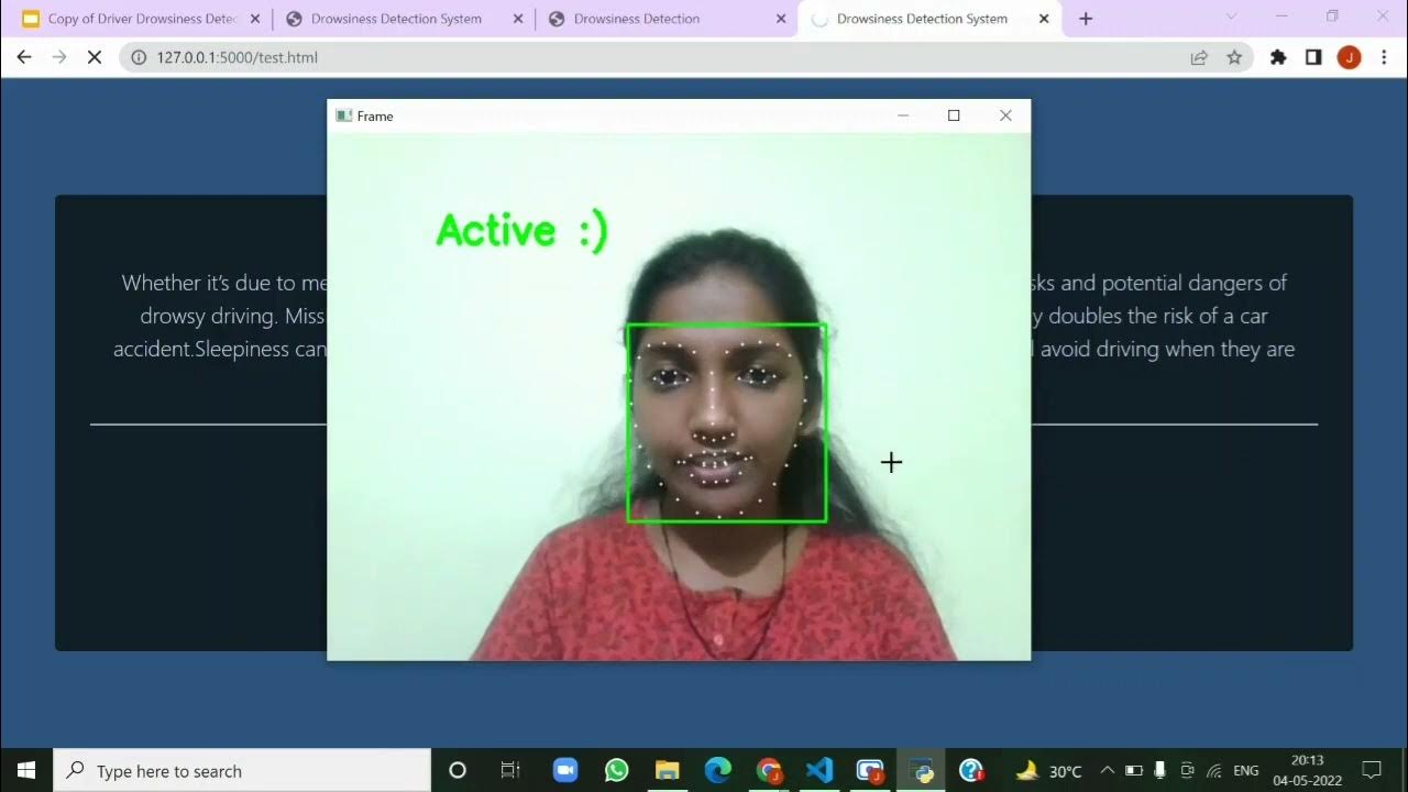 Driver Drowsiness Detection System - SE mini project - YouTube