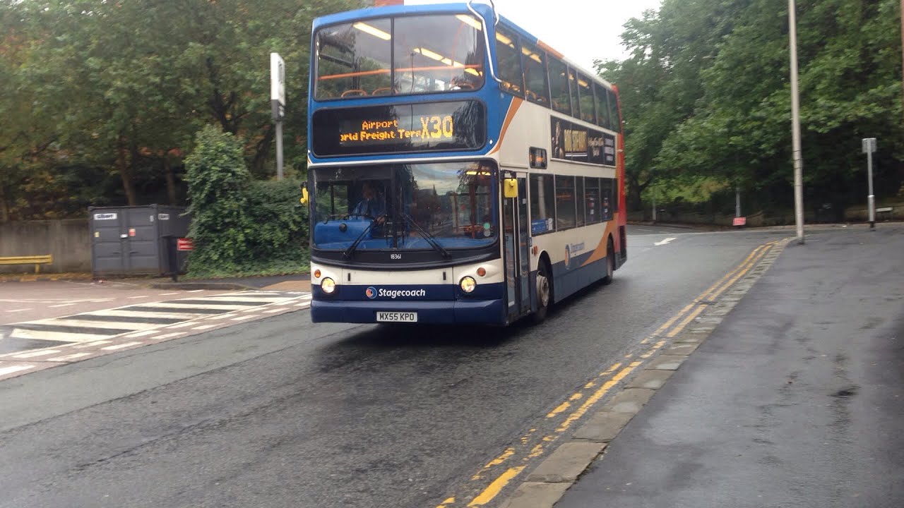 Stagecoach Manchester 18361 arriving Stockport bus station - YouTube