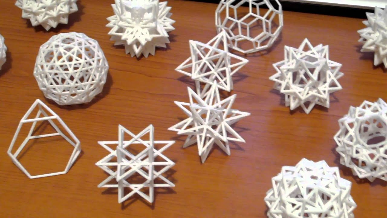 Some Uniform Polyhedra Wireframes - 1 - YouTube
