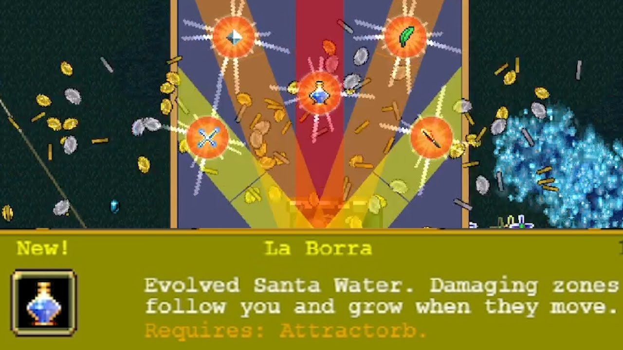 How to evolve Santa Water in Vampire Survivors - YouTube