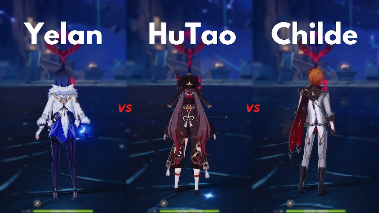 Who is BEST DPS ? Yelan vs Hutao vs Childe (for fun) - YouTube
