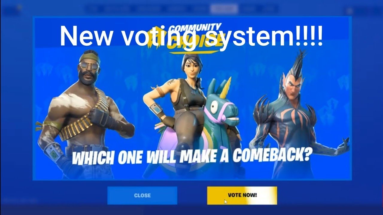 Fortnite item shop / new voting system!!!! - YouTube