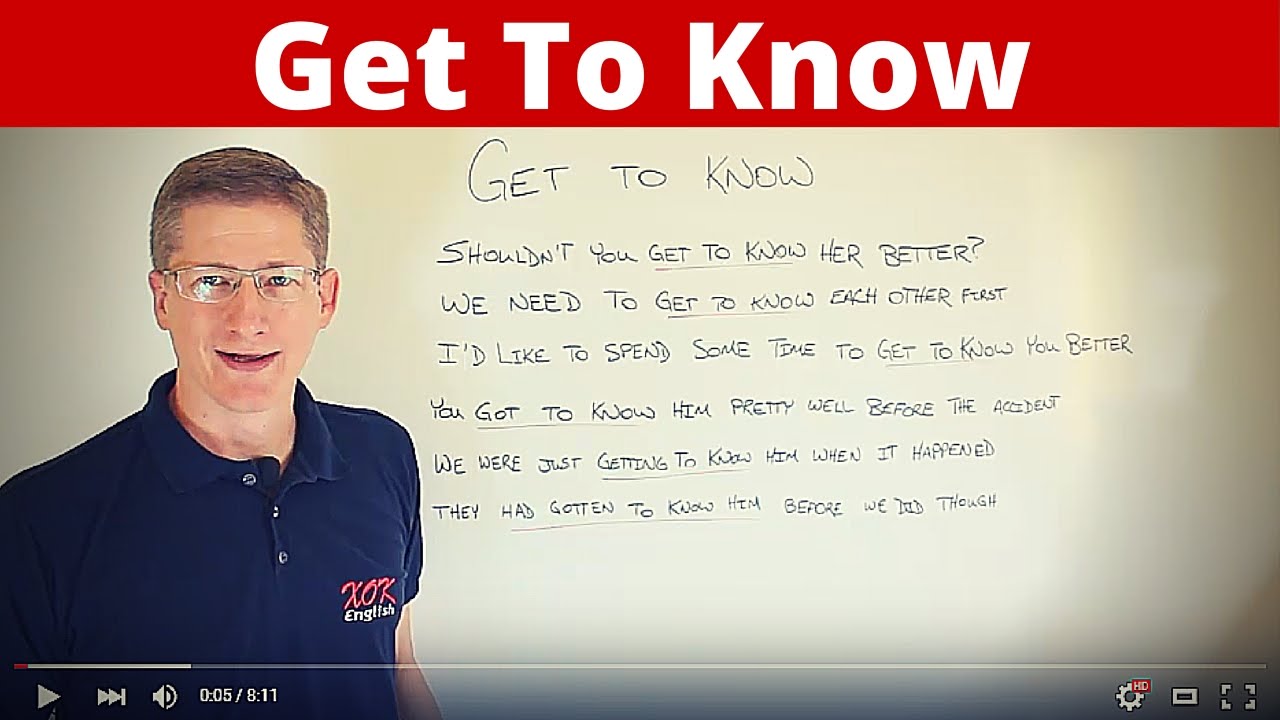 How To Use The Phrase ‘Get To Know’ In English with Different Verb ...