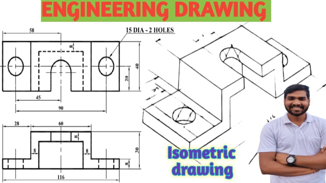 ISOMETRIC DRAWING|ENGINEERING DRAWING|B.E. ISOMETRIC DRAWING|TU|PU|KU ...